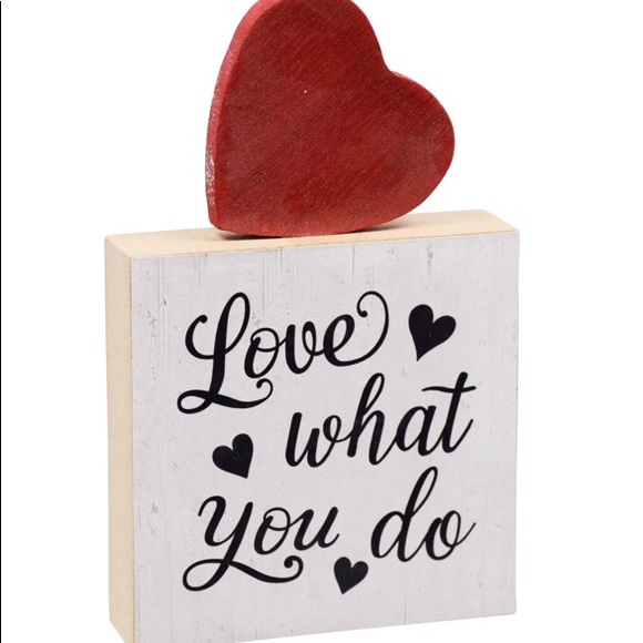 Accents | New Plaque Free Standing Block Sentiment Heart Decor ...